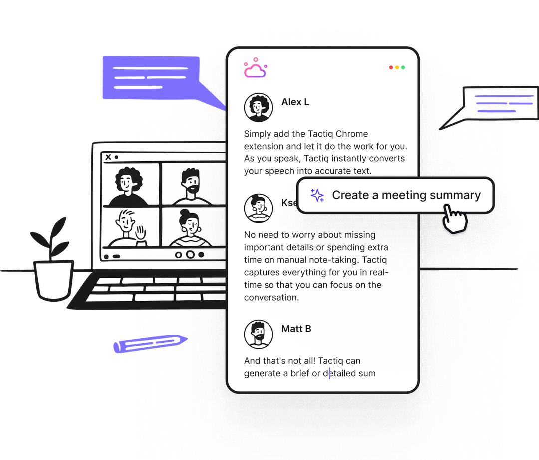 Resumen de la reunión de Zoom con IA de Tactiq.io